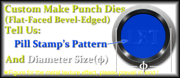 Custom make round pill press dies for TDP - 5 tablet press machine ...